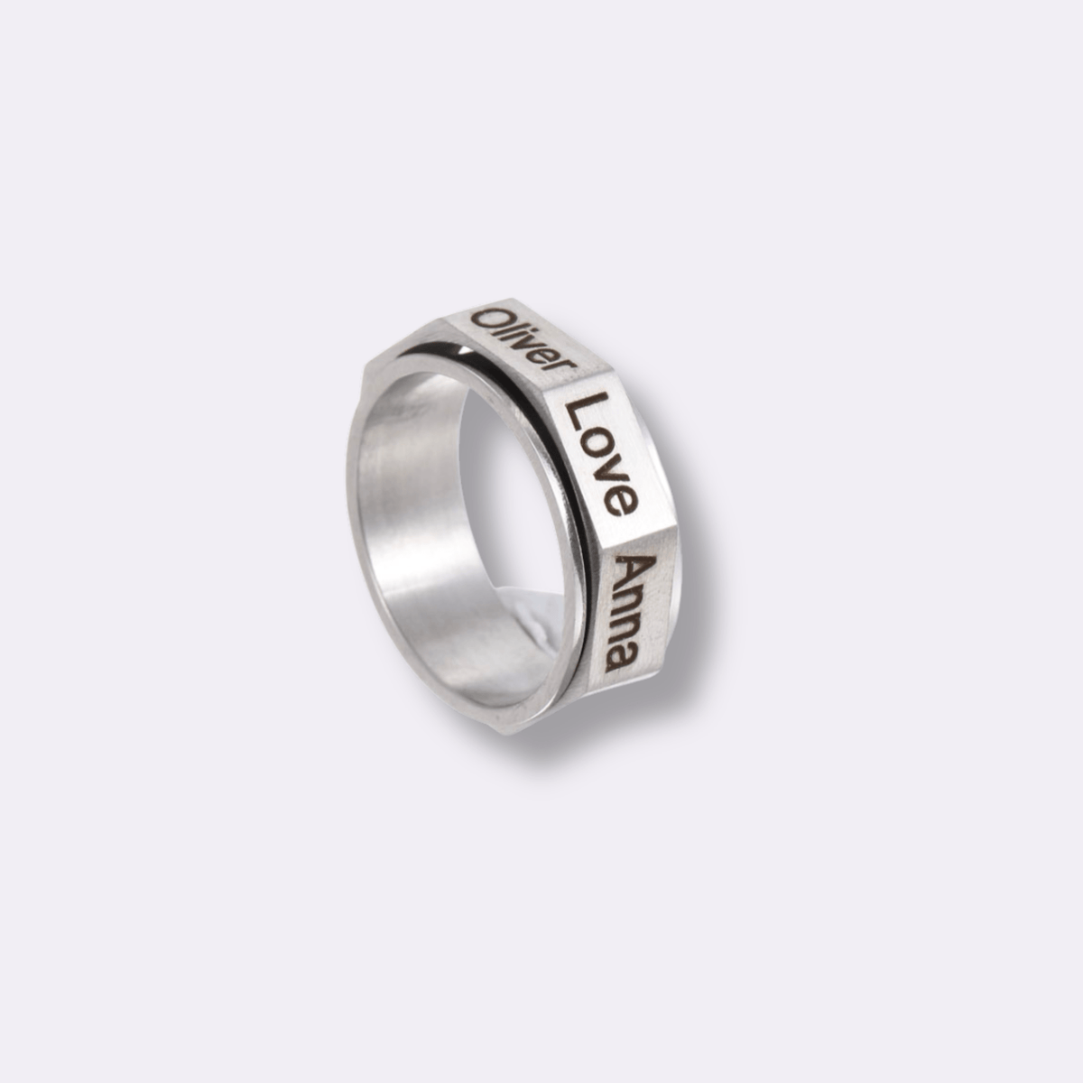 FamilyEdge Spinner Multi Name Ring - Custom Ring For Men - Personalized ...